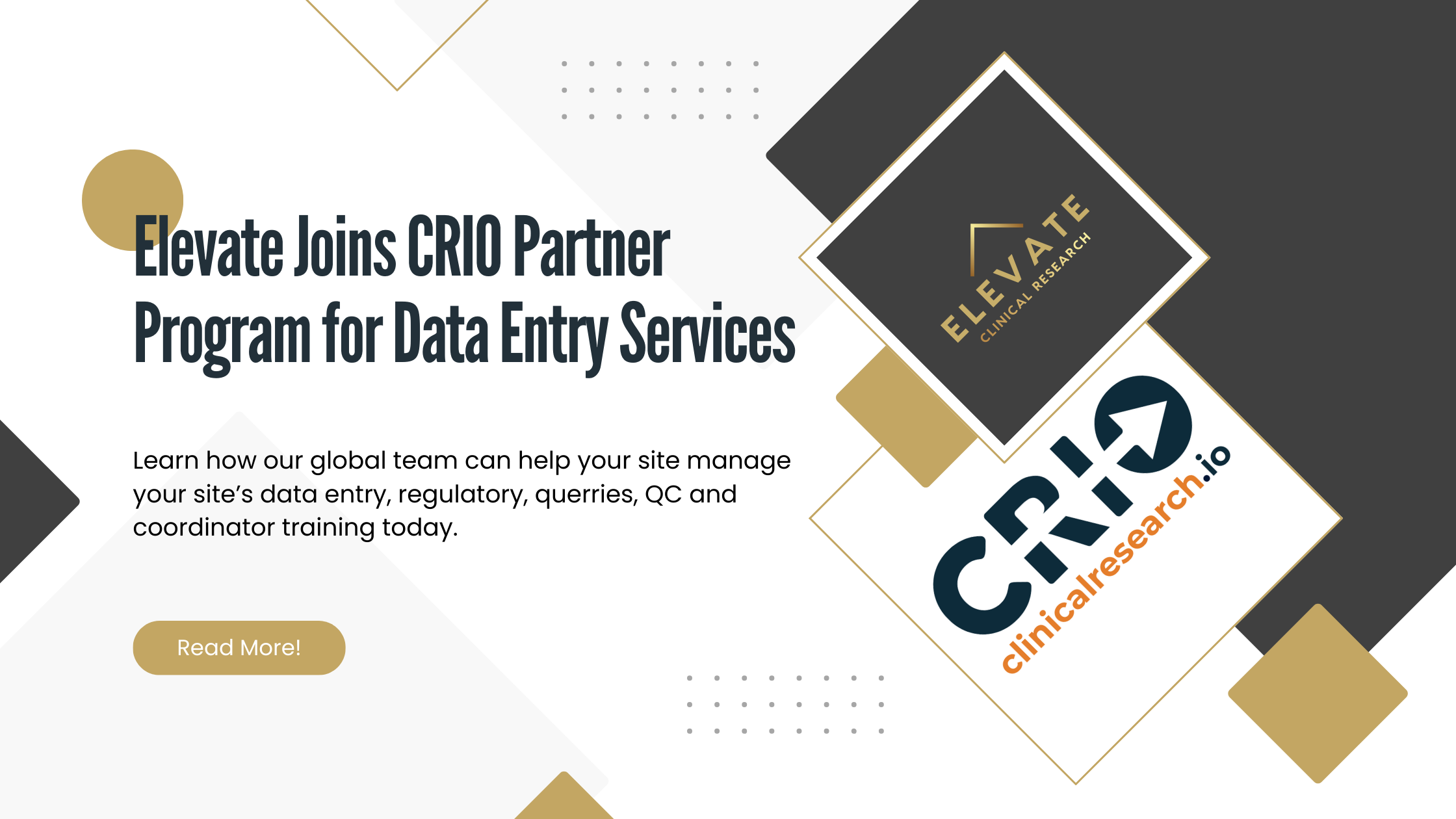 Elevate Joins CRIO Partners Program Providing Data Entry Services